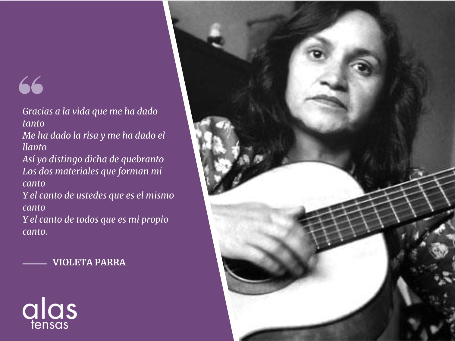 Violeta Parra, emblemática cantautora latinoamericana.